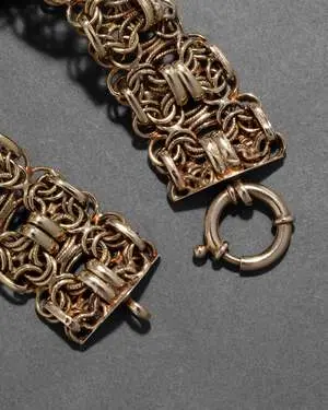 Alexis Bittar Vintage 1980s 14k Fill Link Bracelet