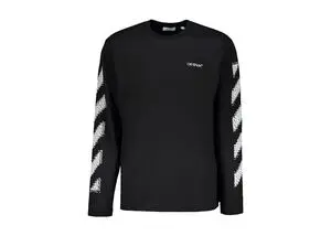 Off-White Pixel Diagonal Stripes Long Sleeve Tee Shirt