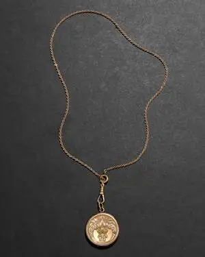 Alexis Bittar Antique Victorian 14k Fill Bouquet Locket Pendant Necklace - Gold