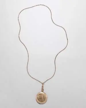 Alexis Bittar Antique Victorian 14k Fill Locket Pendant Necklace - Gold