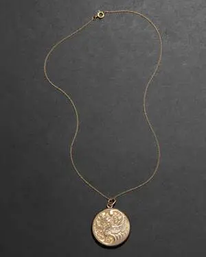 Alexis Bittar 14k Fill Floral Motif Locket Pendant Necklace - Gold