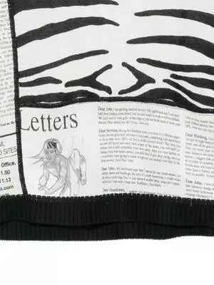 John Galliano 2000s Tiger-print Newspaper-print Sweater
