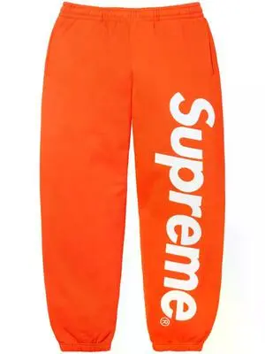 Supreme Satin-appliqué Cotton Track Pants