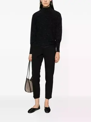 Peserico Turtleneck Sweater With Ribbed Cuffs
