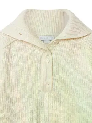 Stella McCartney Ribbed Knit Spread Collar Sweater - Neutrals