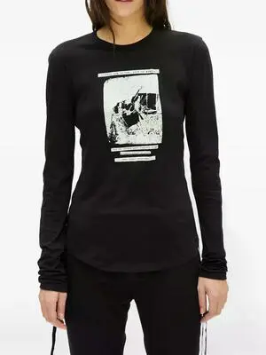 ANN DEMEULEMEESTER Dot Ruched T-shirt