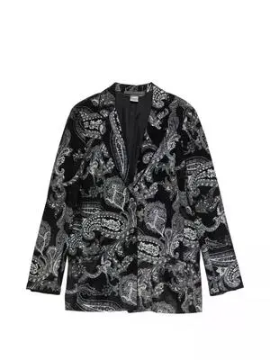 Roberto Cavalli 1970 Paisley-print Blazer - Black