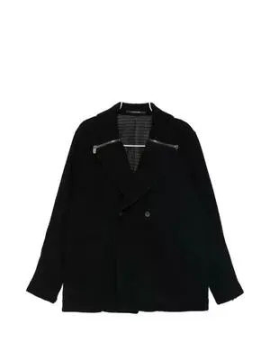 D HYGEN Tweed Peacoat - Black