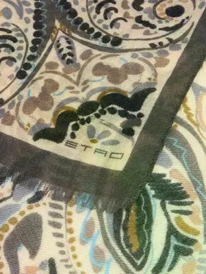 Etro Paisley-print Fringed Scarf - Neutrals