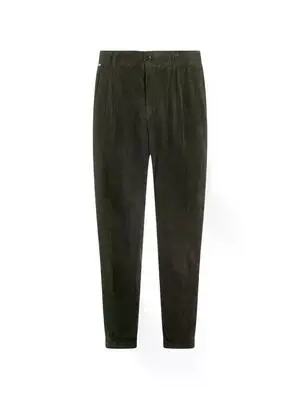 04651 / A TRIP IN A BAG Pleated Corduroy Trousers - Green