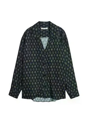 CMMN SWDN Rhodes Printed Shirt - Blue