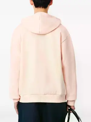 Lacoste Logo-patch Zip-up Hoodie - Pink