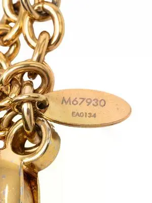 LOUIS VUITTON Plated Monogram Ivy Flower Bag Charm Key Holder