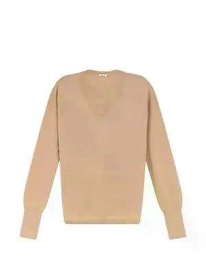 Aspesi V-neck Dropped-shoulder Fine-knit Top - Neutrals