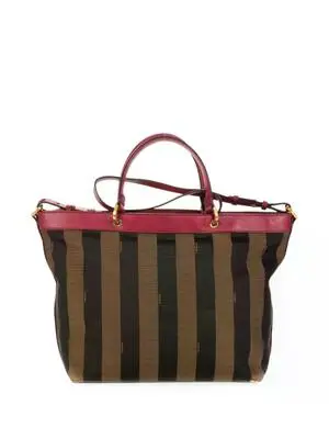 Fendi Medium Pequin Striped Tote Bag