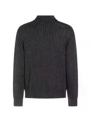 04651 / A TRIP IN A BAG Ribbed Knit Mock Neck Sweater