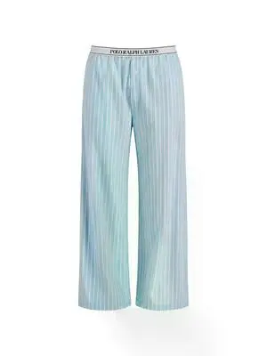 Polo Ralph Lauren Striped Logo Waistband Pajama Pants - Blue