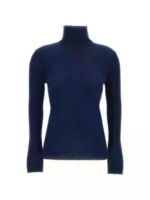 IRIE' Ribbed-knit Roll-neck Sweater - Blue