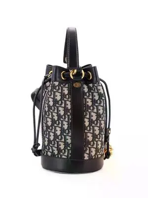 Dior Drawstring Oblique Canvas Small Backpack - Blue