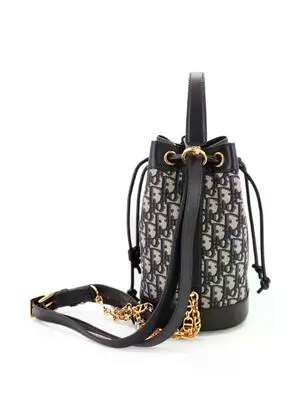 Dior Drawstring Oblique Canvas Small Backpack