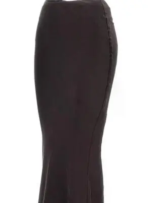 Andamane Ruched Floor-length Maxi Skirt - Red