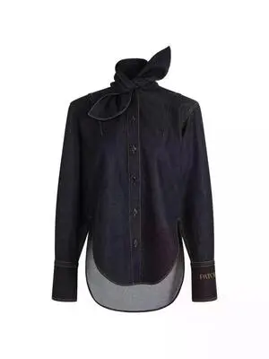 PATOU Bow-collar Denim Shirt
