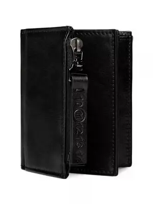 MAISON MARGIELA Leather Zip Wallet - Black