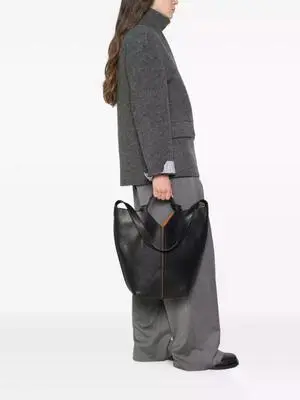 Hereu Riba Leather Bucket Bag - Black