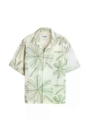 CORRIDOR Floral-embroidered Linen Shirt