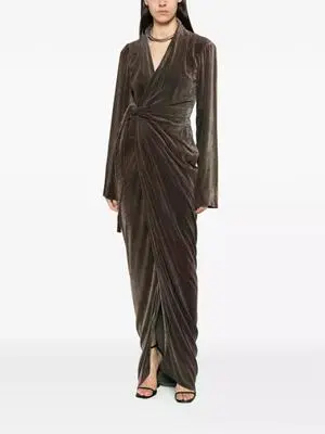 Rick Owens Draped Wrap Maxi Dress