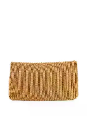 Saint Laurent Cassandre Envelope Raffia Large Clutch Bag