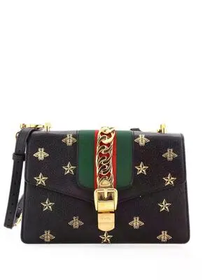 Gucci Sylvie Printed Leather Small Shoulder Bag