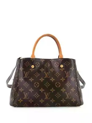 LOUIS VUITTON Montaigne Handbag Monogram Canvas Bb Satchel - Brown