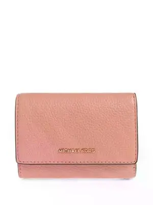 Michael Kors Logo-plaque Pebbled-leather Wallet