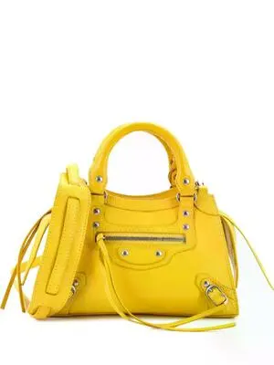 Balenciaga Neo Classic City Bag Leather Mini Shoulder Bag - Yellow