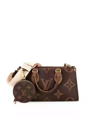 LOUIS VUITTON Onthego Tote Reverse Monogram Giant East West Shoulder Bag - Brown