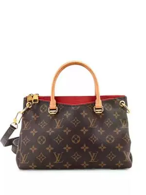 LOUIS VUITTON Pallas Tote Monogram Canvas With Leather Bb Shoulder Bag - Brown