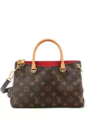 LOUIS VUITTON Pallas Tote Monogram Canvas Shoulder Bag - Brown