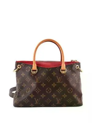 LOUIS VUITTON Pallas Tote Monogram Canvas Shoulder Bag - Brown