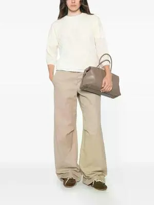 Marella Mls Radura Cable-knit Short-sleeve Sweater - Neutrals