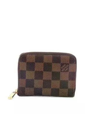 LOUIS VUITTON Zippy Coin Purse Damier Pouch - Brown