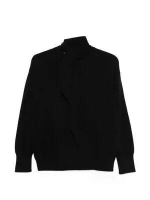 Marella Scarf Detail Sweater - Black