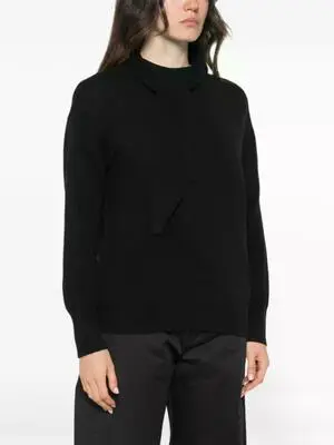 Marella Scarf Detail Sweater - Black