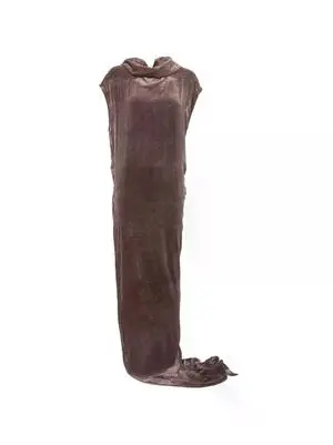 Rick Owens High-neck Side-slit Maxi Dress - Green
