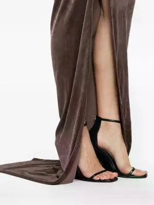 Rick Owens High-neck Side-slit Maxi Dress - Green