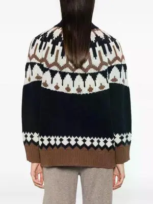 ERMANNO FIRENZE Sequin-embellished Jacquard-knit Cardigan