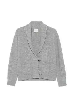 FORTE_FORTE Forte Forte Ribbed Knit Shawl Collar Cardigan