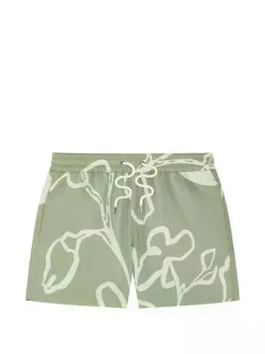 Frescobol Carioca Printed Swim Shorts - Green
