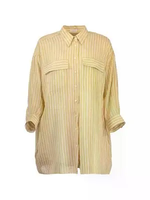 Brunello Cucinelli Stripe-pattern Flap-pocket Shirt