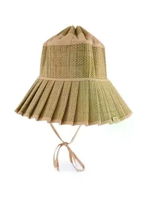 Lorna Murray Capri Geometric-pattern Hat - Neutrals